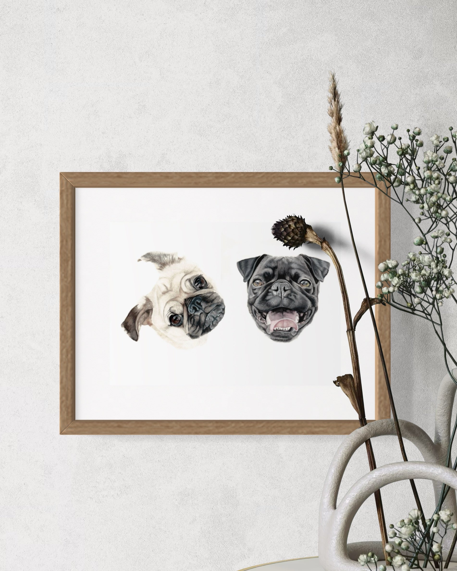 Cheeky Pug Print Wall Art – Annalise Paints