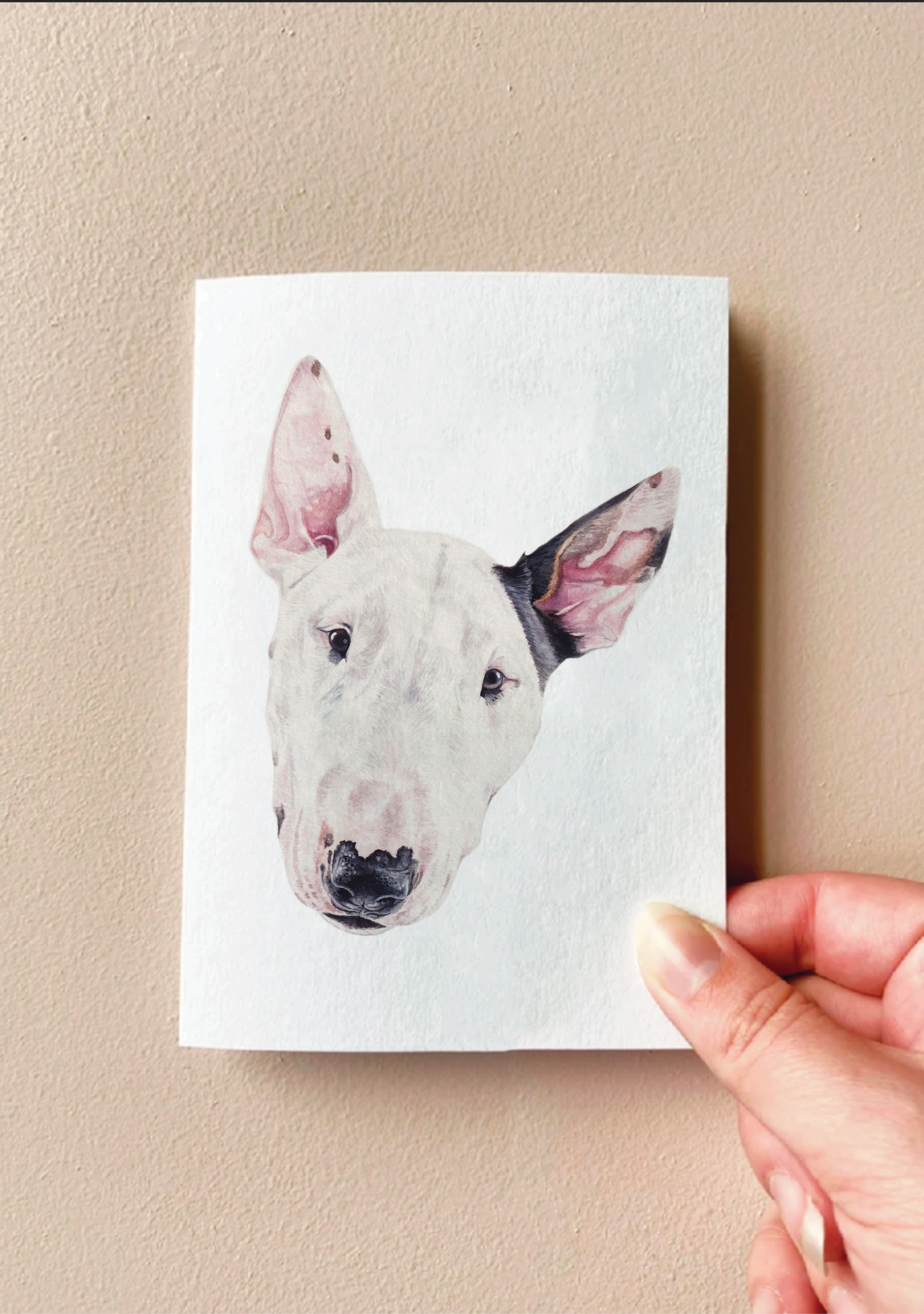 Oliver the Bull Terrier Card – Annalise Paints