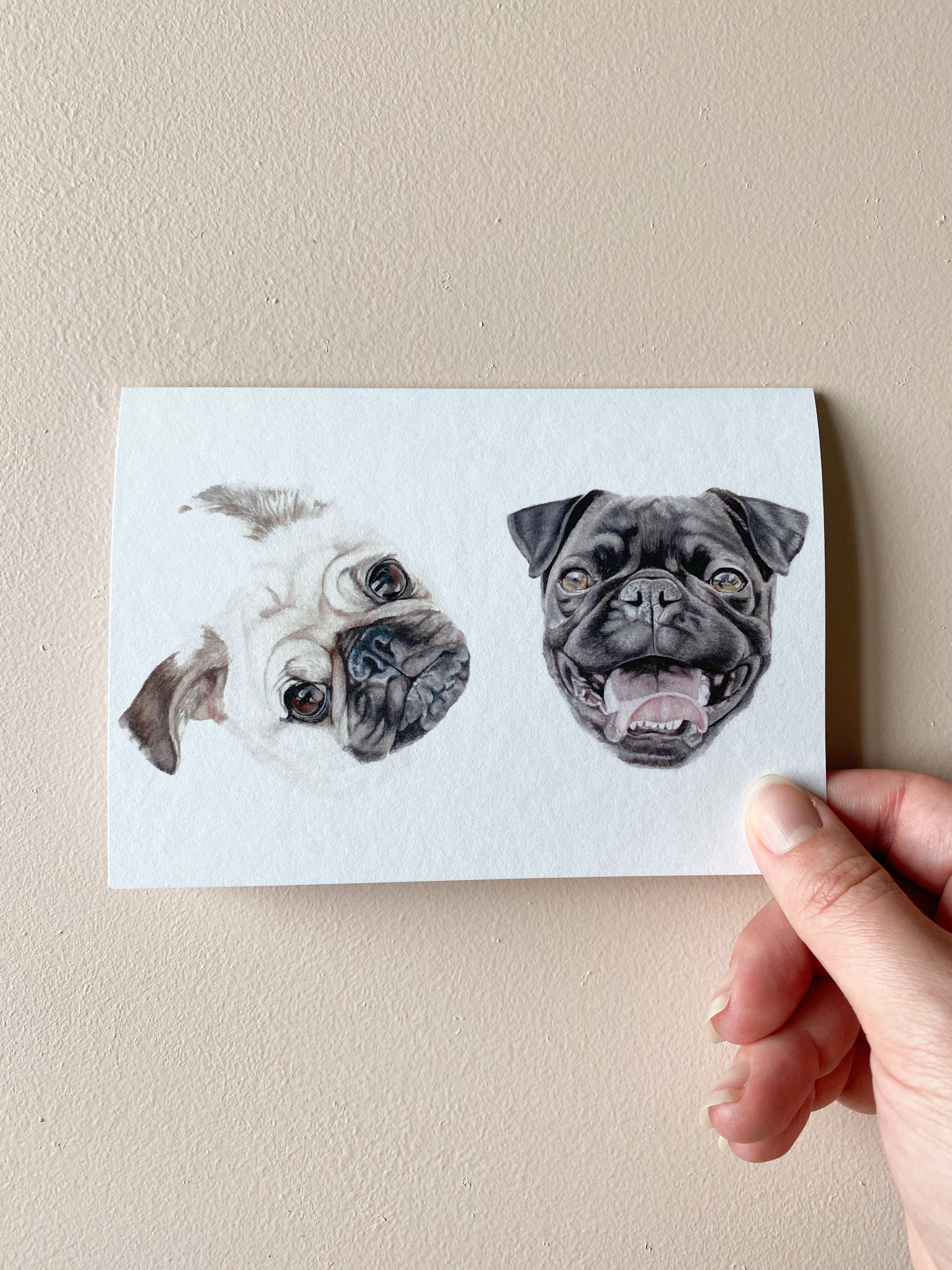 Cheeky Pug Card – Annalise Paints