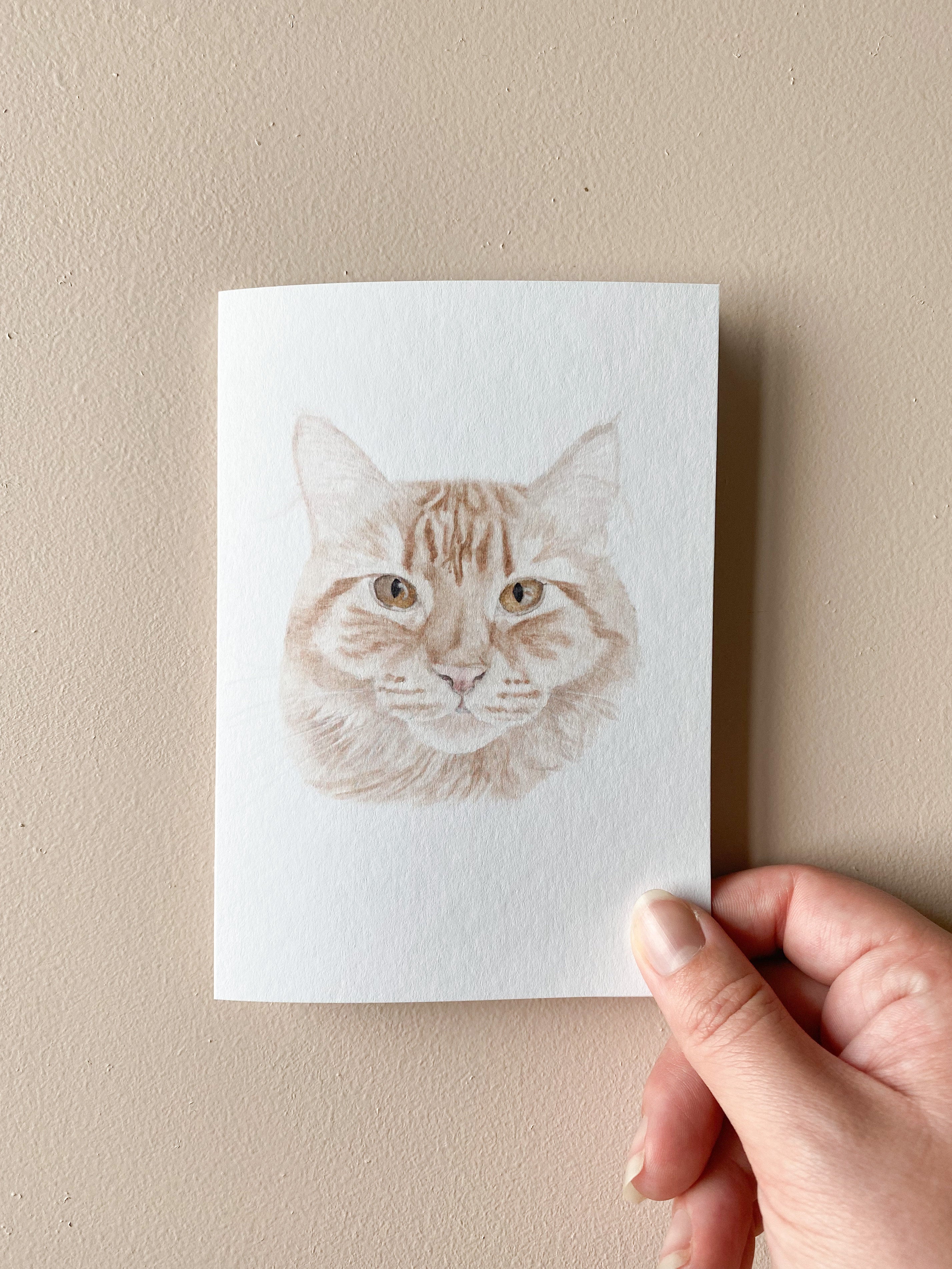 Ginger Cat Card – Annalise Paints