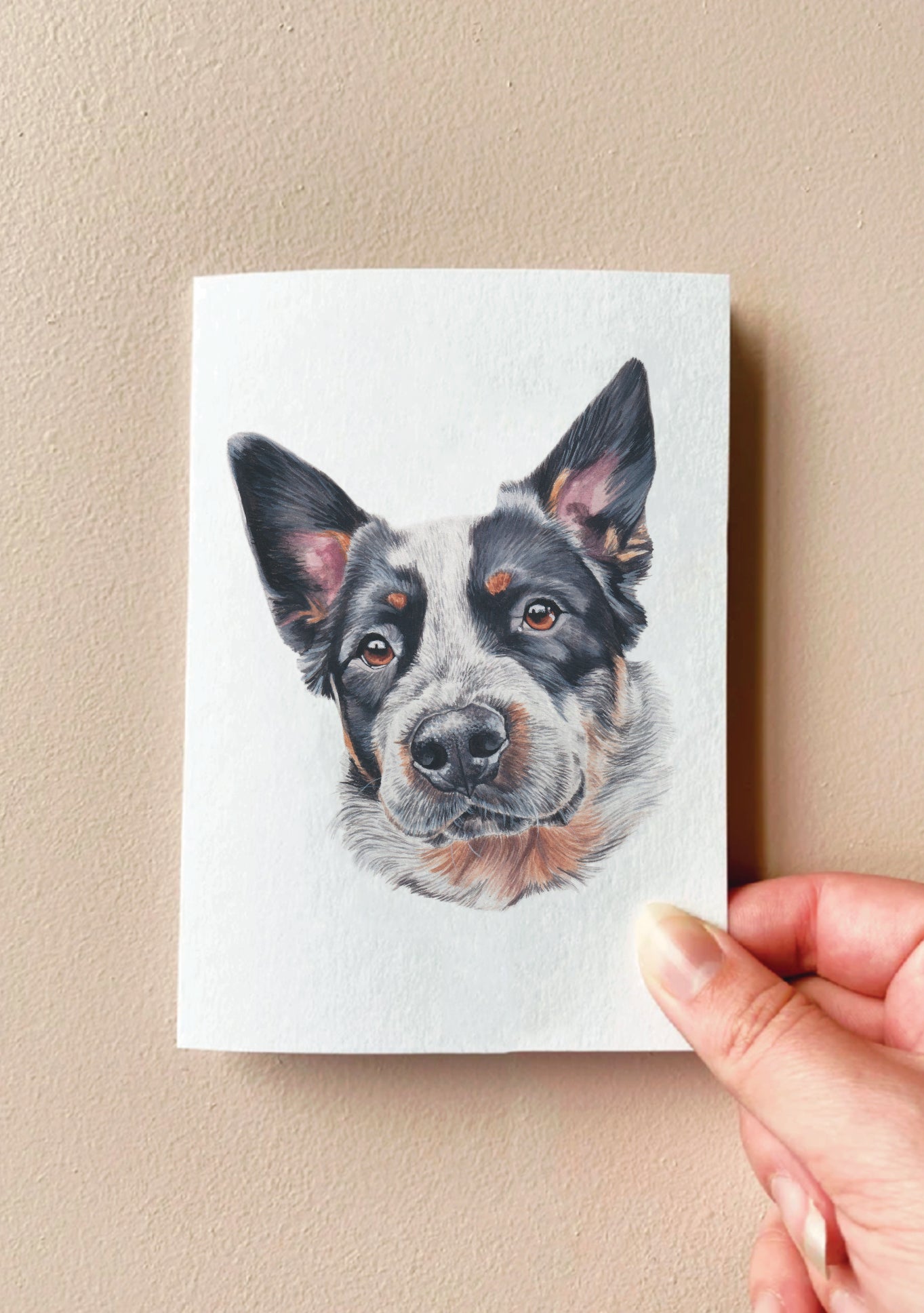 Neo the Blue Healer Card – Annalise Paints