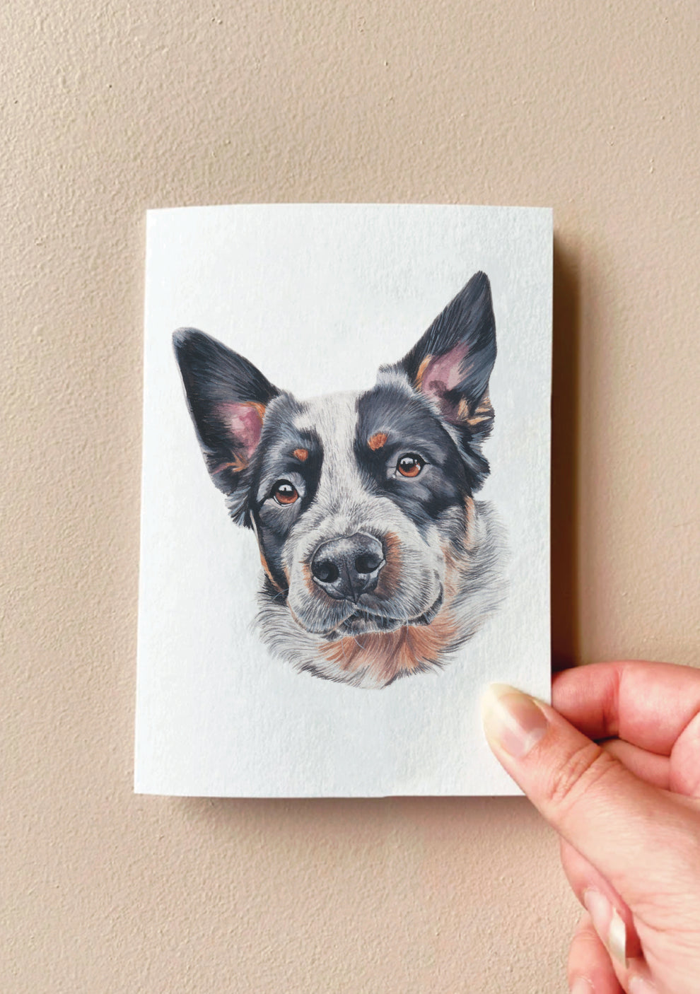 Neo the Blue Healer Card – Annalise Paints